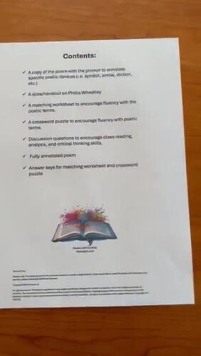 Complete high school level ELA Lesson on Wheatley's "A Hymn to the Evening"