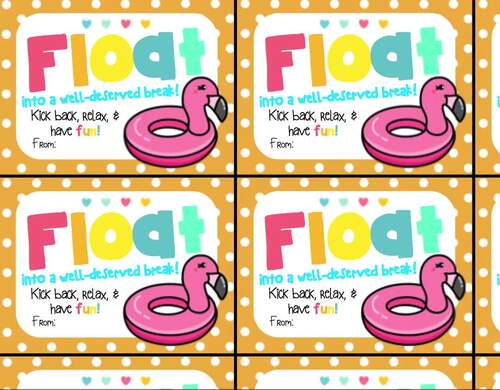 Floaty Winter Holiday (Christmas) Gift Tag- Float into a well-deserved ...