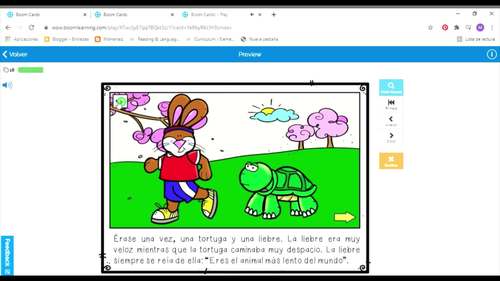 Fábulas Boom Cards | La liebre y la tortuga | Fables in Spanish by Ms ...