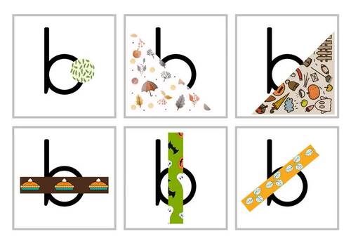 Visual Perceptual Literacy Support Cards Autumn Alphabet by Words Aside