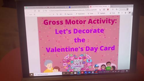 Valentine's Day Gross Motor Activity: Decorate the Valentine's Day Card