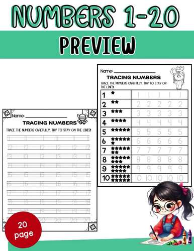 Numbers 1-20 Worksheets | Tracing, Counting & Coloring | Pre-K ...
