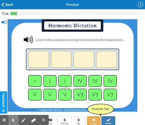 AP Music Theory - Harmonic Dictation I Boom Cards - Primary Chords
