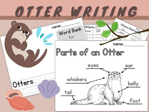 Otters Informative Writing | Activity Packet | Writing Comprehension ...
