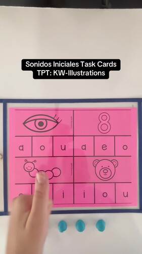 Sonidos Iniciales – Spanish Beginning Sounds Task Cards for Phonics and ...