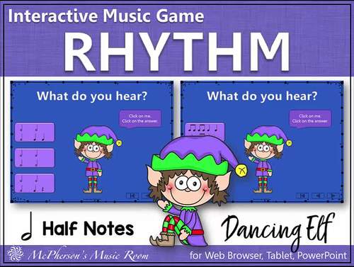Christmas Music | Half Notes Interactive Rhythm Game {Dancing Elf}