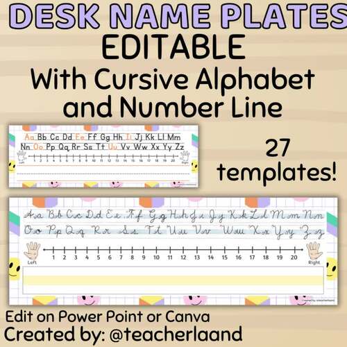Retro Pattern Theme Student Desk Name Plates / Tags! Editable! Table Labels