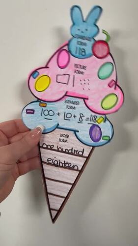 Easter Math Place Value Craft Bundle by The Teaching Diva Corner