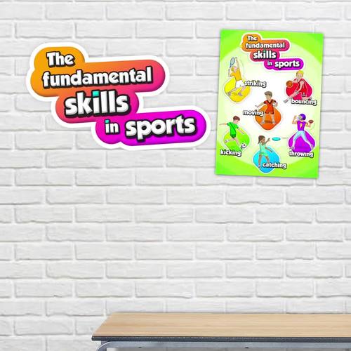 PE educational posters: The Fundamental Skills in Sports (all grades)