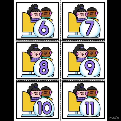 Winter Kids Number Cards 0–120 | Number Sense & Skip Counting | TPT