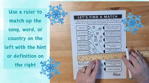 Winter Mystery Word Matching Sub Plan, Time Filler, No Tech by Stay Musical