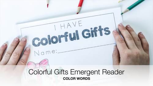 Colorful Gifts Christmas Emergent Reader for Preschool & Kindergarten