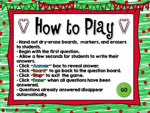 Christmas Area Powerpoint Game by Teacher Gameroom | TPT