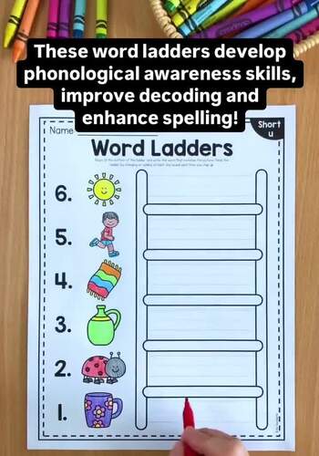 Word Ladders Worksheets BUNDLE - Word Chains - Spelling - Science of ...