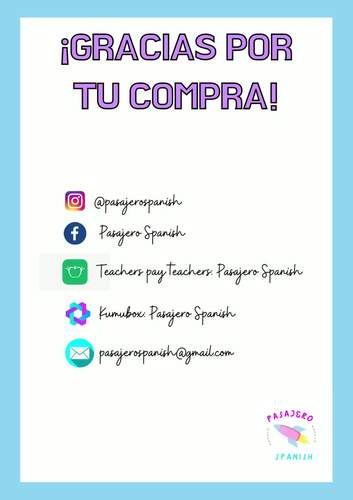 Cuadernillo Verbos Regulares en Español en Presente de Indicativo