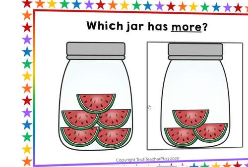 More or Less BOOM LEARNING CARDS Activity by Tech Teacher Pto3 | TpT