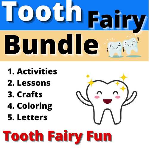 Tooth Fairy Activity Resource Bundle Learning Craft Coloring Teeth