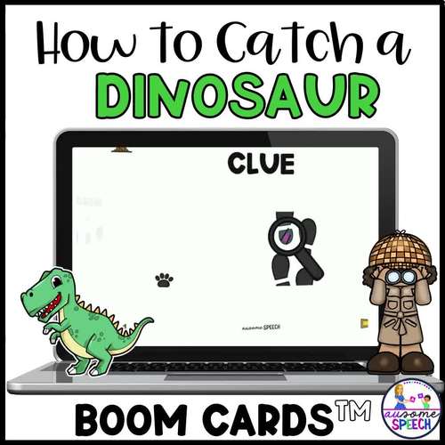Speech Therapy Book Companion "How to Catch a Dinosaur" (Print and Boom ...