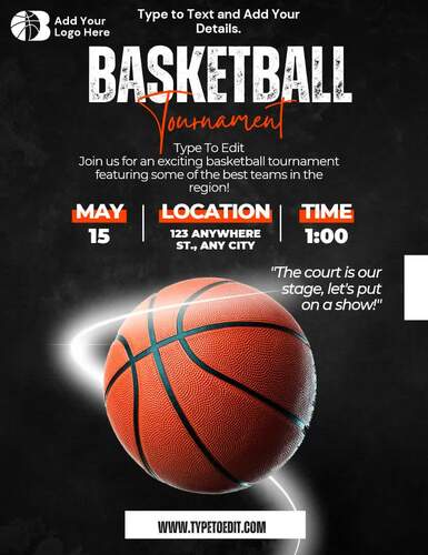 Basketball Camp & Tournament & Tryouts Flyers (5) Ready to Edit ...