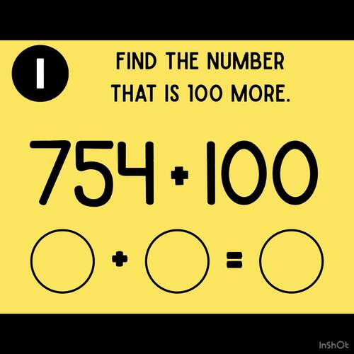 Mental Math Task Cards | Add 100 More & Subtract 100 Less within 1000