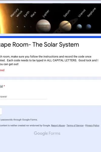 Solar System Digital Escape Room, Solar System Breakout Room, Distance ...