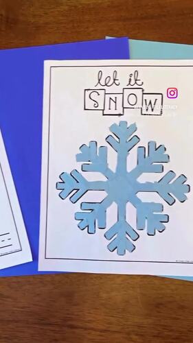 Winter Tear Art Craft Fine Motor Activities Preschool Kindergarten 1st 2nd