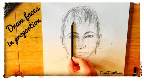 Video Lesson Tutorial How To Draw Faces In Proportion By Start Art