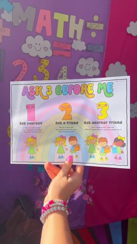 Ask 3 Before Me Poster! High Expectations / Classroom Management ...