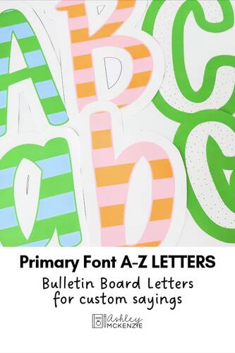 Earth Day Bulletin Board Letters Spring Primary Font April Bulletin ...