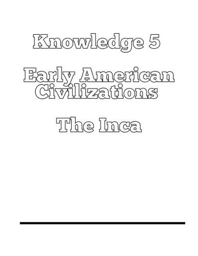CKLA Vocabulary Cards- Knowledge 5: Early American Civilizations - Amplify