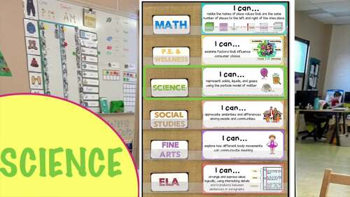 Alberta Grade 5 I CAN STATEMENTS for Science | Focus Wall with Learning ...