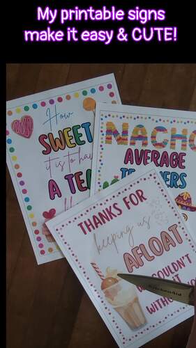 Muffin Appreciation Sign | Printable 8x10 Table Decor for Teachers ...