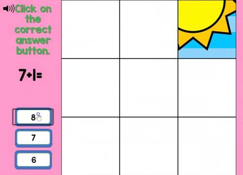 Boom Cards | Spring May | Color by Code | Addition by Pint Size Learners