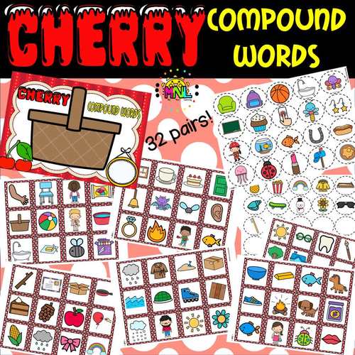 ELA Language Arts Compound Words Cherry Theme Activity Pack by My New ...