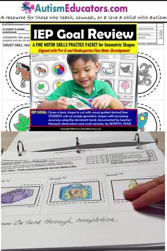 SCISSOR SKILLS Fine Motor Activities for Special Education and Autism