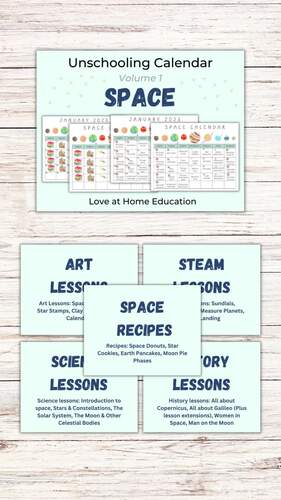 Unschooling Calendar Volume 1: SPACE (January) | Homeschool Resources