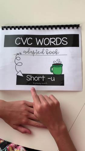 CVC Short -U Adapted books (PDF + Interactive Digital) by Diana T Sylvander