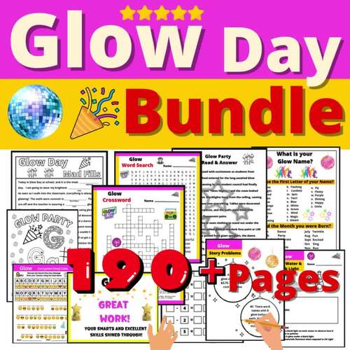 Glow Day Bundle Theme Activities Party, Decor, Games, Awards, Posters ...