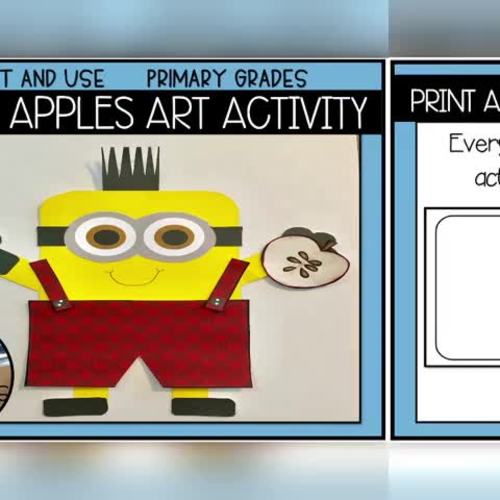 Fall Apples Art Activity for Your Bulletin Board by Beachy Dreams