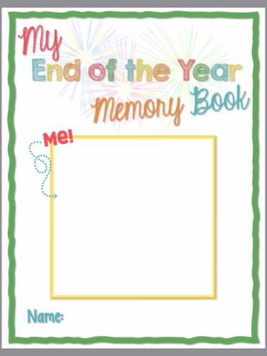 End of the Year Memory Book Distance Learning - Print and Digital Options