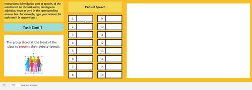 Digital Pixel Art NO PREP Task Cards Peace Parts of Speech Google Sheets