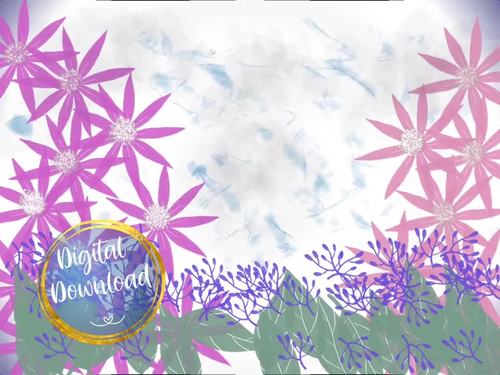 Funky Flowers Digital Papers by Teach Elite | TPT