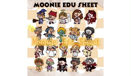 Halloween Clipar Bundle | 100+ PNG: Cute l Halloween Characters ...