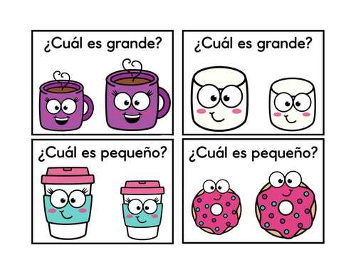 Kindergarten Math | Measurement Task Cards in Spanish by E is for Eri