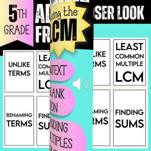 Adding UNLIKE Fractions using the LCM -Foldable and Worksheet | TPT