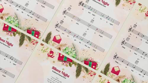 Silent Night - Austrian Christmas Carol | Sheet Music with MP3 Play ...