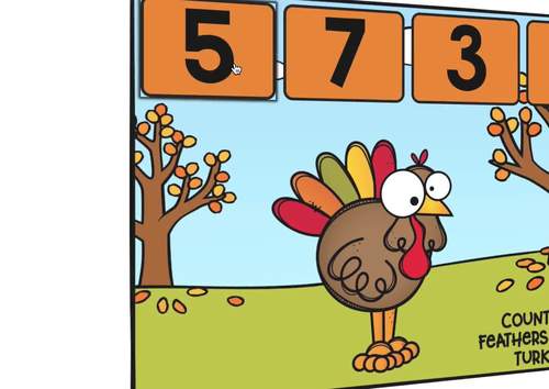 Thanksgiving Numbers 1-10 Boom Cards™ by Stop and Smell the Crayons