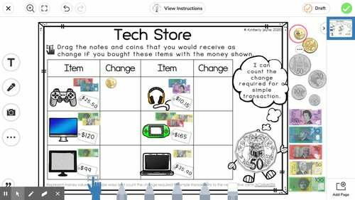 Seesaw Math Activities Australian Money BUNDLE Year 1, 2, 3 | TpT