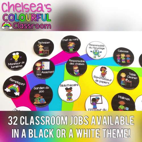 Classroom Jobs | Responsabilités de classe | Classroom Community ...