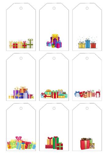 Christmas Themed Gift Tags by TeacherUP | TPT